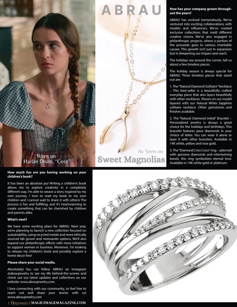 Celebrity Jewelry Designer, Danielle Nicole Enright Founder of ABRAU ...